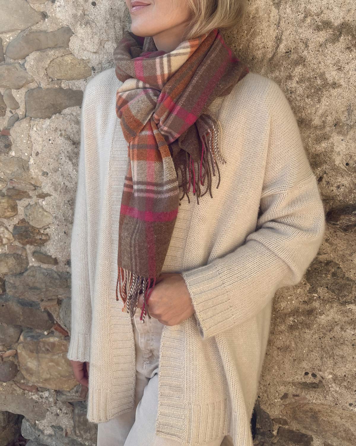 Autumn Tartan Tweed Lambswool Scarf | Glen Prince | Shop Online
